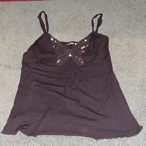 Tops | Deep Purple Glitter Tank | Poshmark